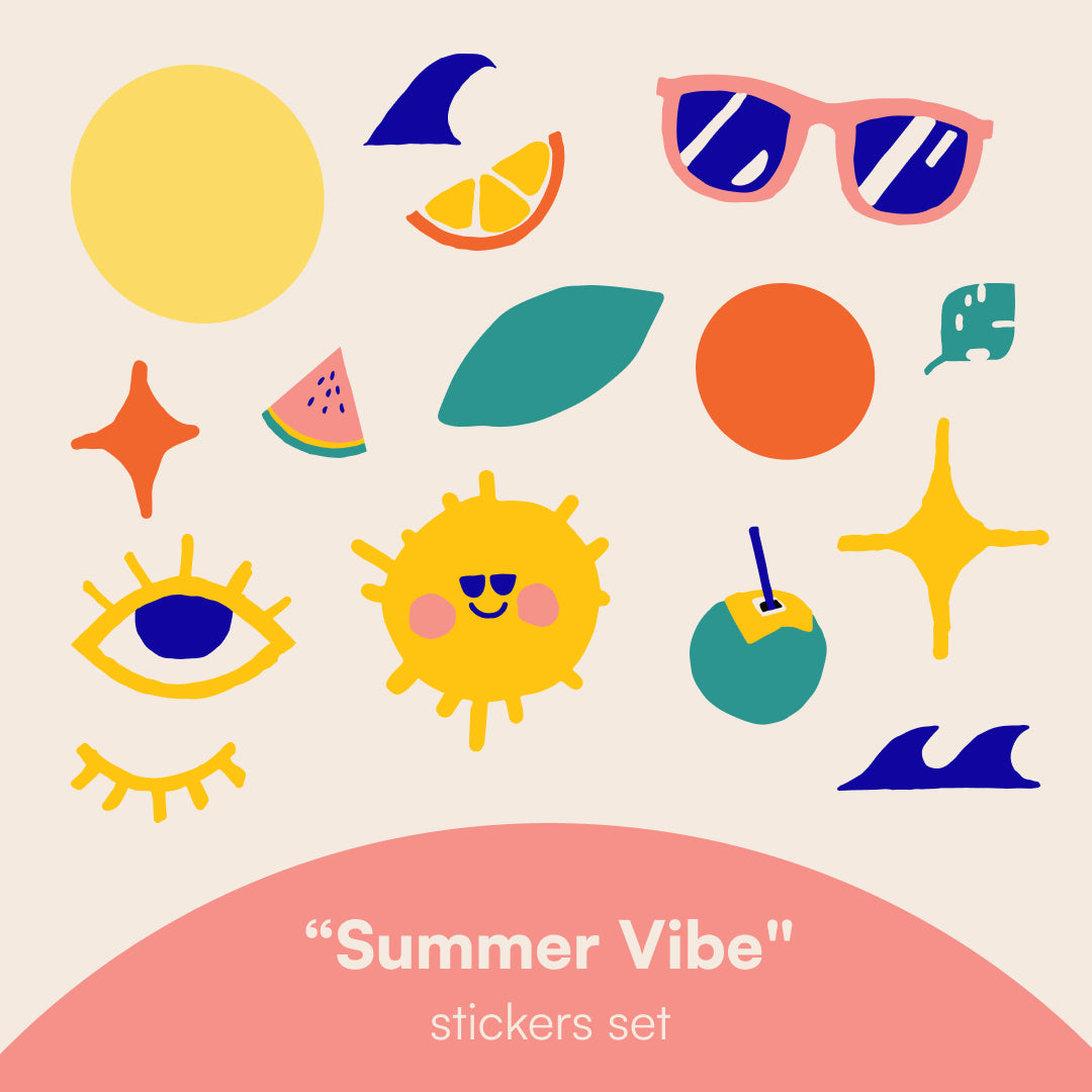 "Summer Vibe" Stickers Set – Nopa Move